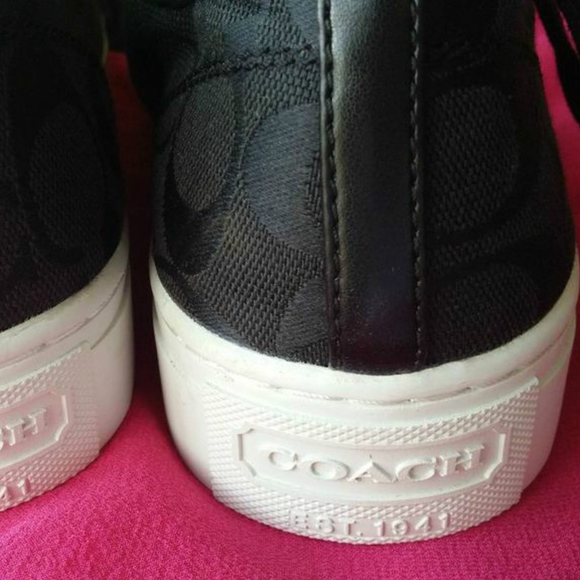 Coach | Shoes | Coach Black Signature Sneakers | Poshmark